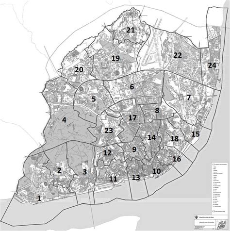 Mapa Da Cidade De Lisboa Com As Novas Freguesias 2012 Economia E
