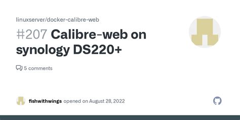 Calibre Web On Synology DS220 Issue 207 Linuxserver Docker
