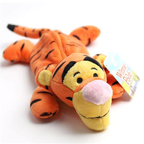 Disney Tigger Donald Duck Stitch Soft Plush Type Pencil Case Pen Bag Zipper Pouch Cute Korean