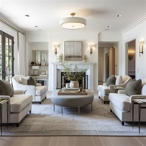 American Transitional Living Room Interior Design Combines Functional