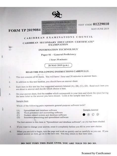 csec information technology june 2019 p1 pdf