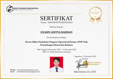 A Few Months Ago I Attended The First Operational Supervisor Pop Training Ilyasin Aditya