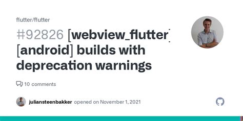 Webviewflutter Android Builds With Deprecation Warnings · Issue
