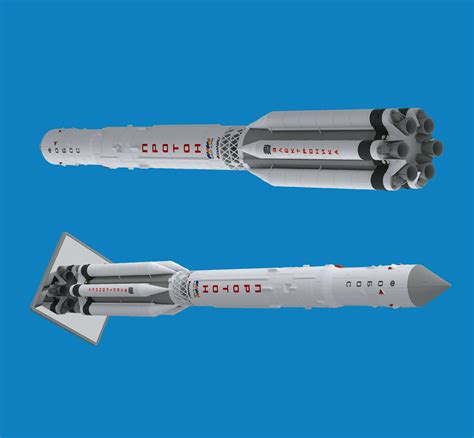 🚀 79 Cm 1 72 Proton Rocket With Fobos Module Scale Model Kit・ Stl File For 3d Printing・cults