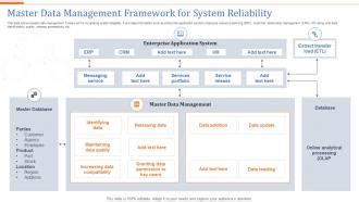 Master Data Management Framework For System Reliability PPT Sample