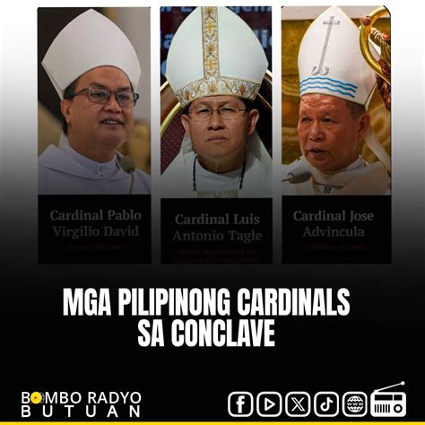 Bombo Tulo Ka Filipino Cardinals Sa 2025 Conclave Sila Si Cardinals
