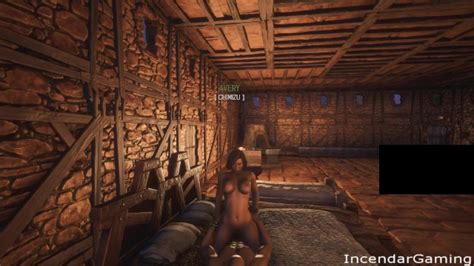Hard Cowgirl Ride In Conan Exiles Hands Up Deep Penetration