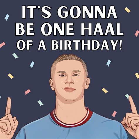 Erling Haaland Birthday Card Boomf