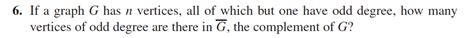 Solved If A Graph G Has N Vertices All Of Which But One Chegg