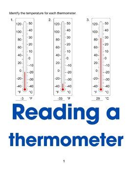 Mastering Thermometer Reading A Comprehensive Worksheet Set Toast23