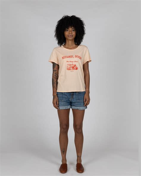 Organic Cotton T Shirt In Apricot Pyne And Smith