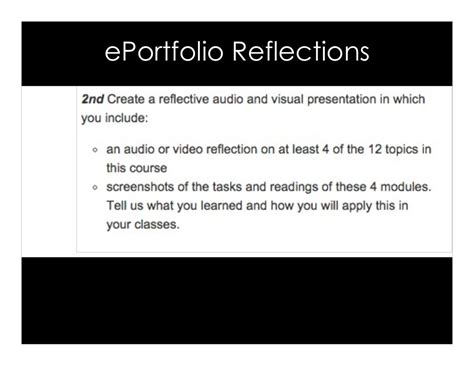 Eportfolio Reflections