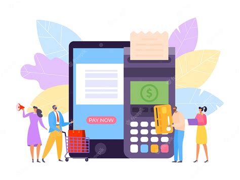 금융 신용 기술 그림 프리미엄 벡터