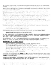 Understanding Comma Splices Rules And Examples Course Hero