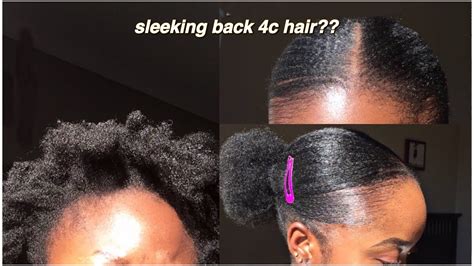 Easy Low Sleek Puff On 4c Hair Youtube