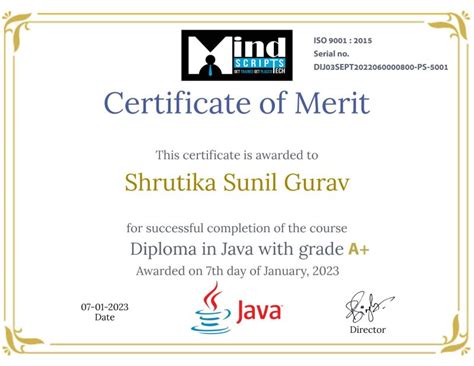 Shrutika Gurav On Linkedin Im Happy To Share That Ive Obtained A New Certification Diploma In…