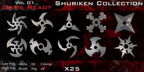 Artstation Shurikencollection01 Game Assets
