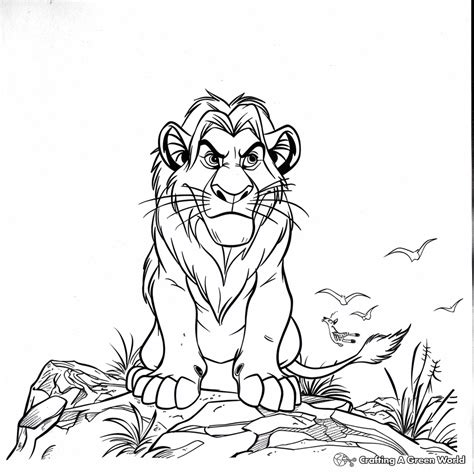 Scar Lion King Coloring Pages Printable 2025