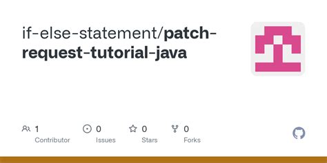 Github If Else Statementpatch Request Tutorial Java