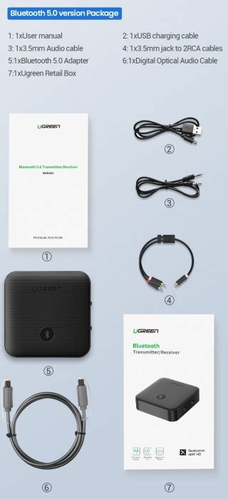 Ugreen Cm144 — Bluetooth 5 0 беспроводной передатчик приемник звука купить по низкой цене