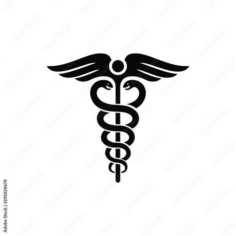 Caduceus Logo Vector Modern Caduceus Logo