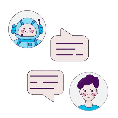 Premium Vector Chatbot Concept Man Chatting With Chat Bot User Ask Robot The Question And