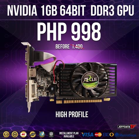 Nvidia 1gb 64bit Ddr3 Gpu Shopee Philippines