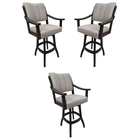 Home Square 34 Swivel Wood Extra Tall Bar Stool In Sandstone Set Of