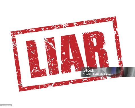 거짓말쟁이 고무 스탬프 아이콘 그런지 스타일 텍스처 레드 빈티지 씰 숙성 및 손상된 거짓말 스티커 라벨 긁힌 기호 흰색 배경에 격리 벡터 일러스트 이미지입니다 0명에 대한