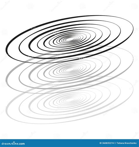 Circular Wave Concentric Ripple Pattern Abstract Motion Shape Vector Illustration Stock