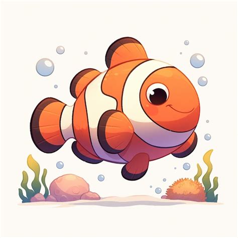 False Clownfish Hiding Among Anemones Premium Ai Generated Vector