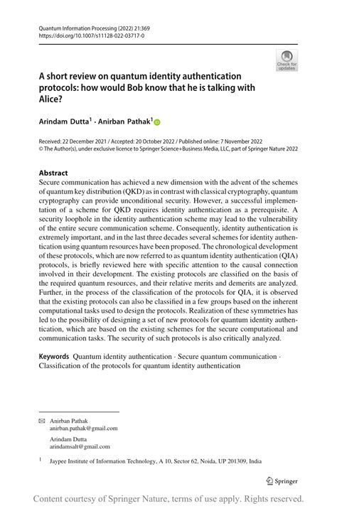 A Short Review On Quantum Identity Authentication Protocols How Would