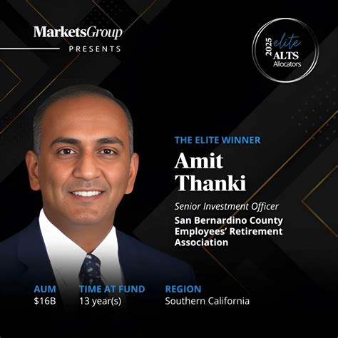 Sbcera Please Join Us In Congratulating Our Senior Investment Officer Amit Thanki On Being