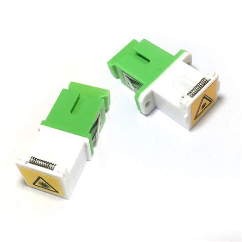 Manufacturer FTTH Optical Fiber SC APC Singlemode Green Simplex Shutter Fiber Optic