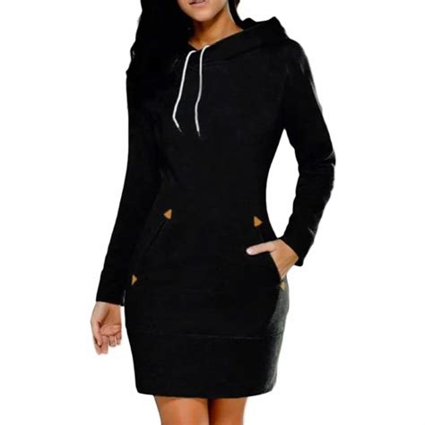 2018 Autumn Winter Plus Size Long Hoodies Women Sweatshirt Pockets