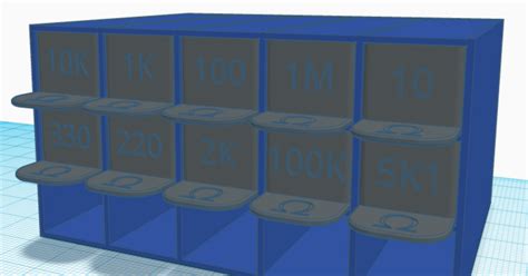 Resistor Holder With Pre Made Labels By Hux 3d Download Free Stl