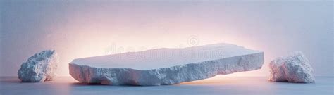 Massive Broken Concrete Slabs Float In A Surreal Futuristic Environment Illuminated By A Soft