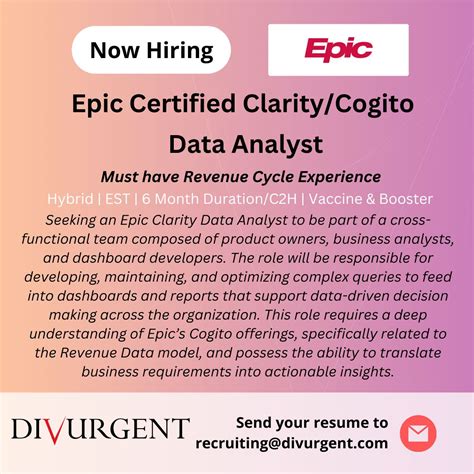 Richa Singh On Linkedin Divurgent Is Hiring Epic Certified Clarity
