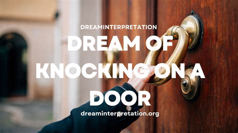 Dream Of Knocking On A Door Interpretation And Spiritual Meaning