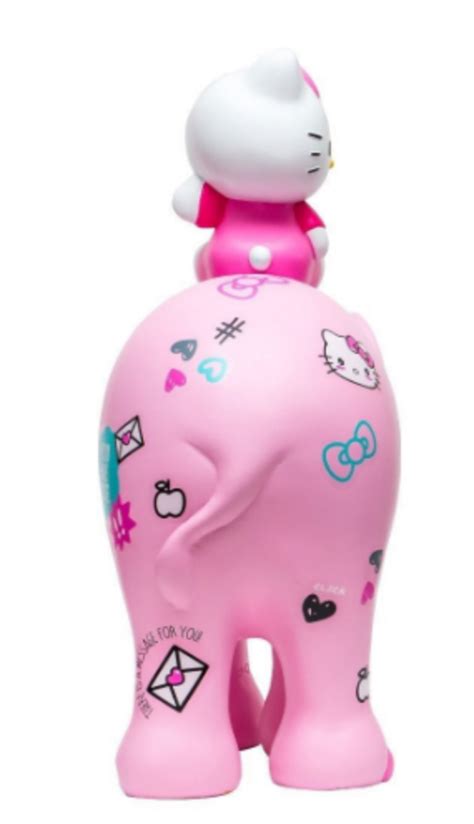 Hello Kitty Elephant Parade Sitting Pink Kitty Collection