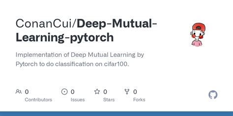 Github Conancuideep Mutual Learning Pytorch Implementation Of Deep Mutual Learning By
