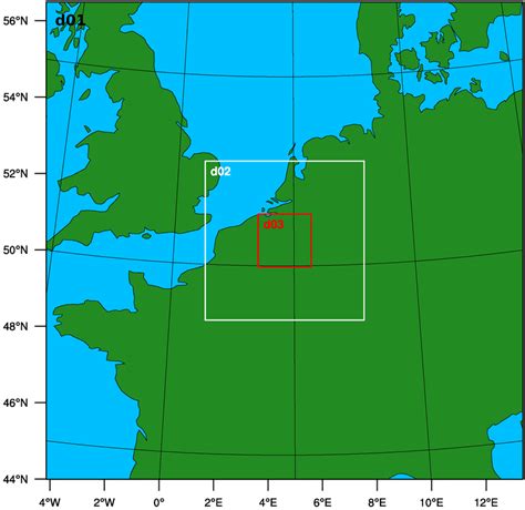 Domains Configuration Of Weather Research And Forecasting With Download Scientific Diagram