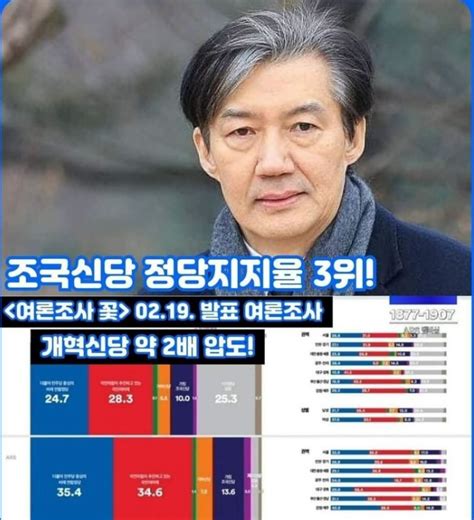 조국신당 지지율 개혁신당 2배 압도 여론조사 어디서 했나 보니 헤럴드경제