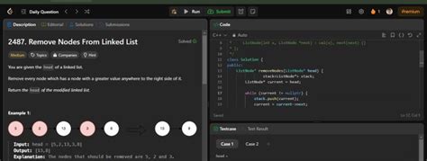 Leetcodes Remove Nodes From Linked List Problem Kishore M Posted
