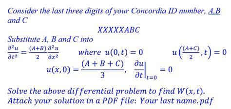 consider the last three digits of your concordia id