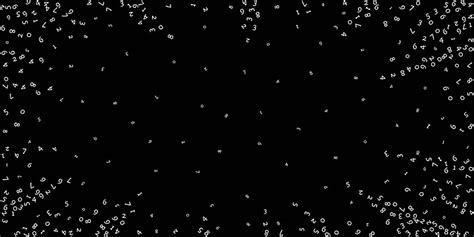 Binary Digits Falling In Futuristic Banner On Black Background Vector