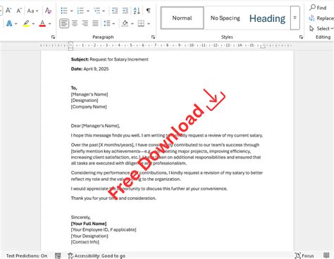 Increment Letter Format Salary Increase Letter Template From Employer