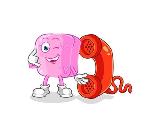 Premium Vector Nail Call Mascot Cartoon Vector