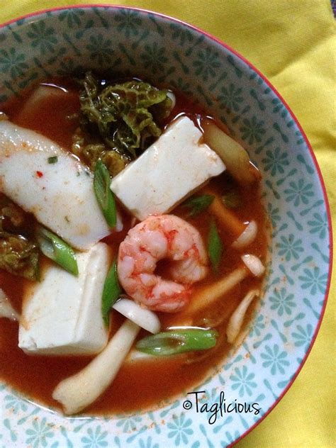 Taglicious Hot And Spicy Kimchi Tofu Soup