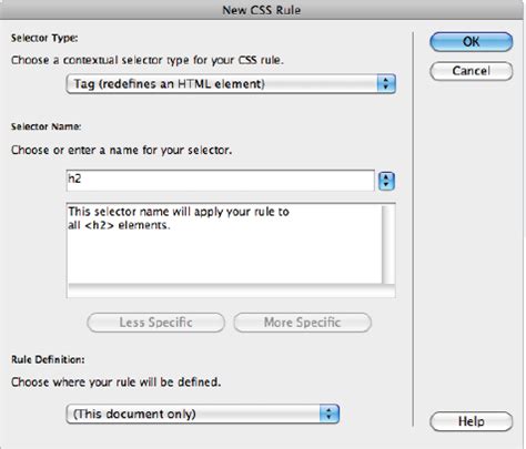 Dreamweaver Css On Style Icon